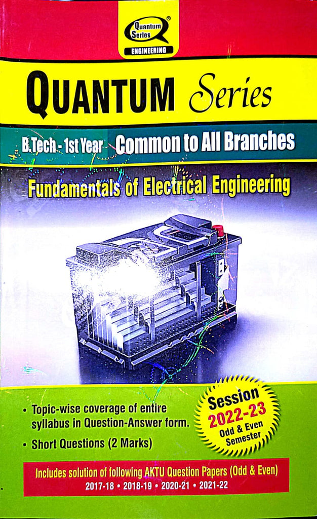 Quantum Series B.Tech FUNDAMENTALS OF ELECTRICAL ENGINEERING 2022-23 ...