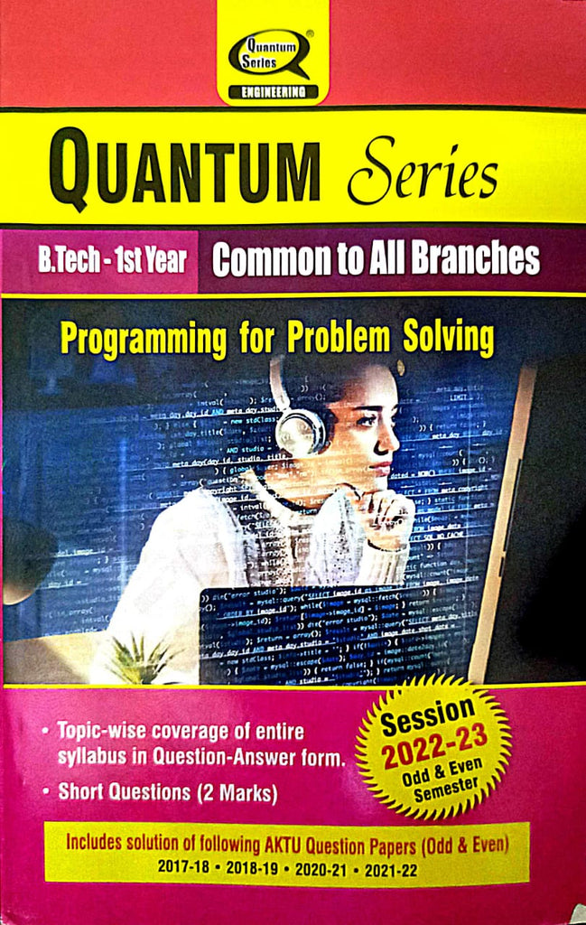 Quantum Series B.Tech PROGRAMMING FOR PROBLEM SOLVING 2022-23 – Prastuti Books