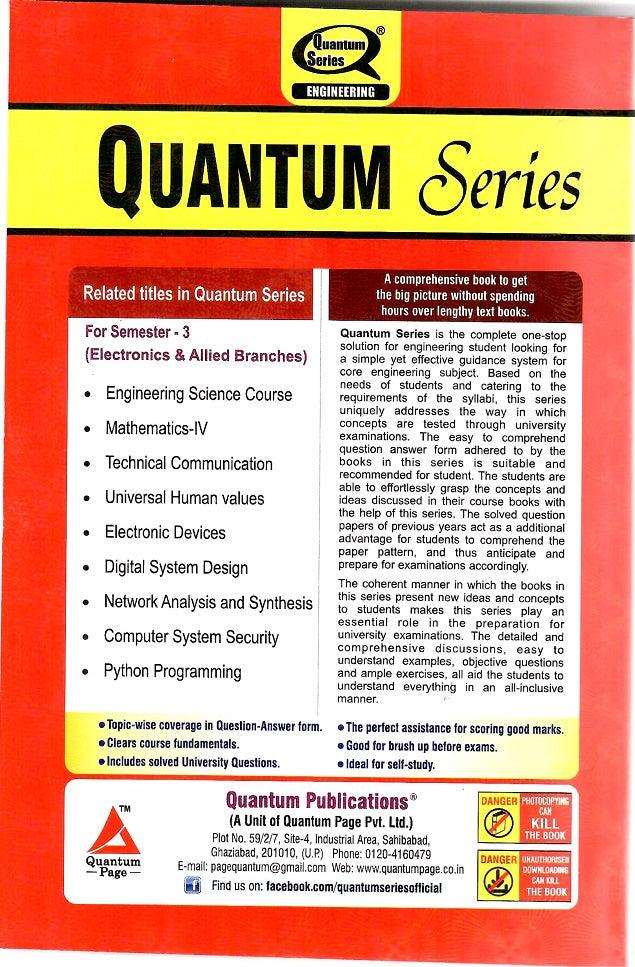 Quantum Series Network Analysis and Synthesis(2022-23) – Prastuti Books