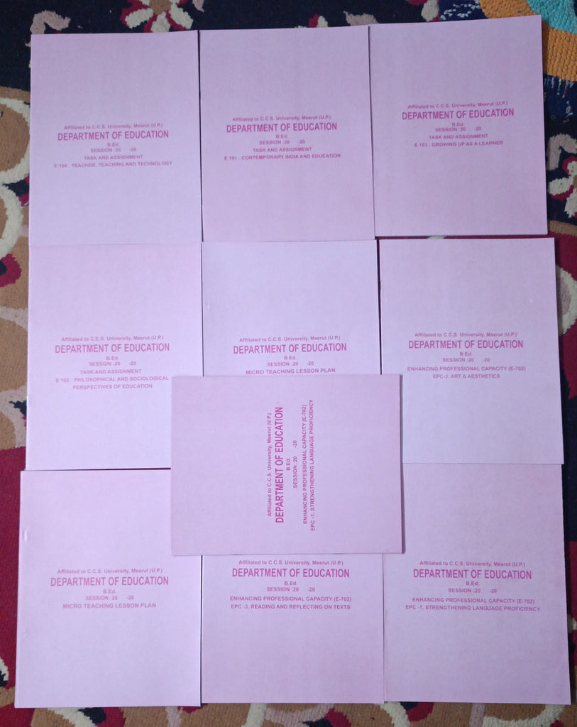 Bed 1nd Year practical files -set – Prastuti Books