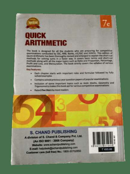 Quick Arithmetic - English – Prastuti Books
