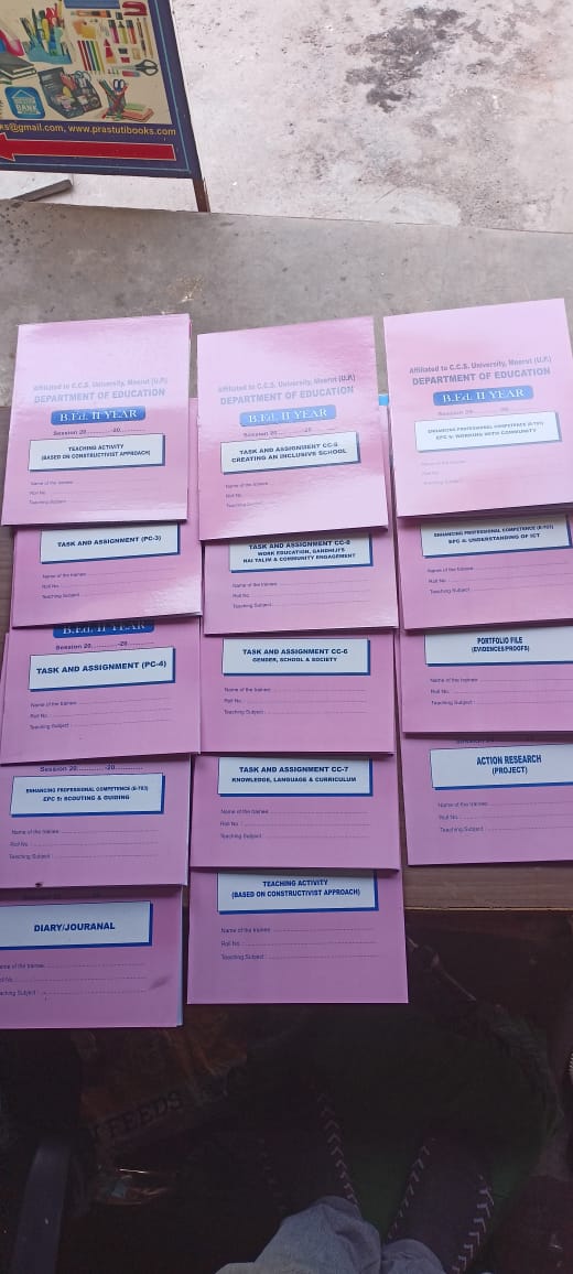 Bed 2nd Year practical files – Prastuti Books